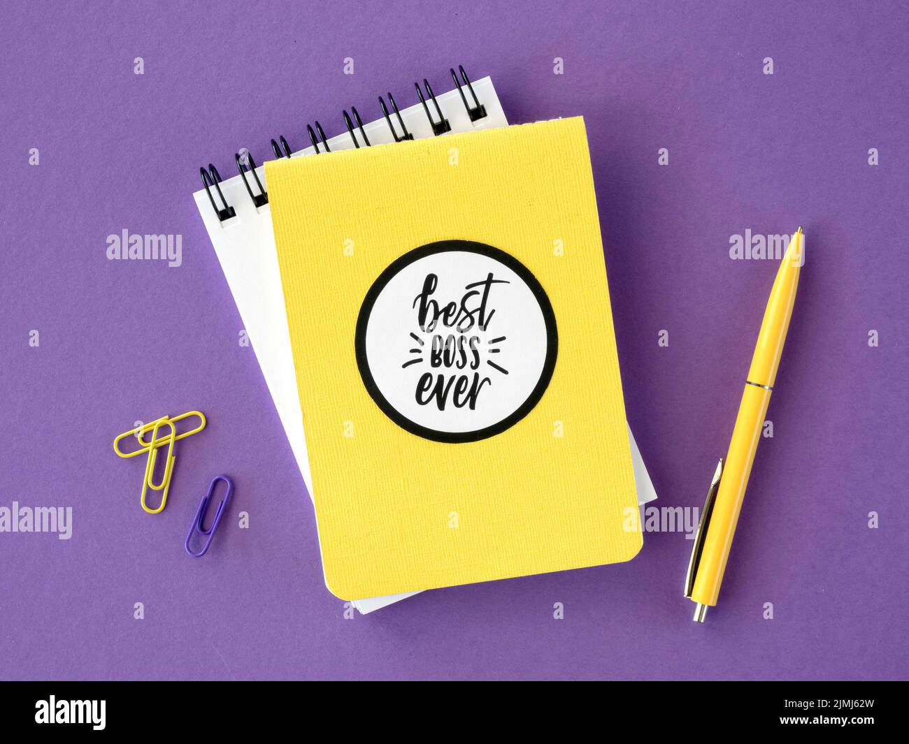 Notebook with best boss ever Stock Photo - Alamy