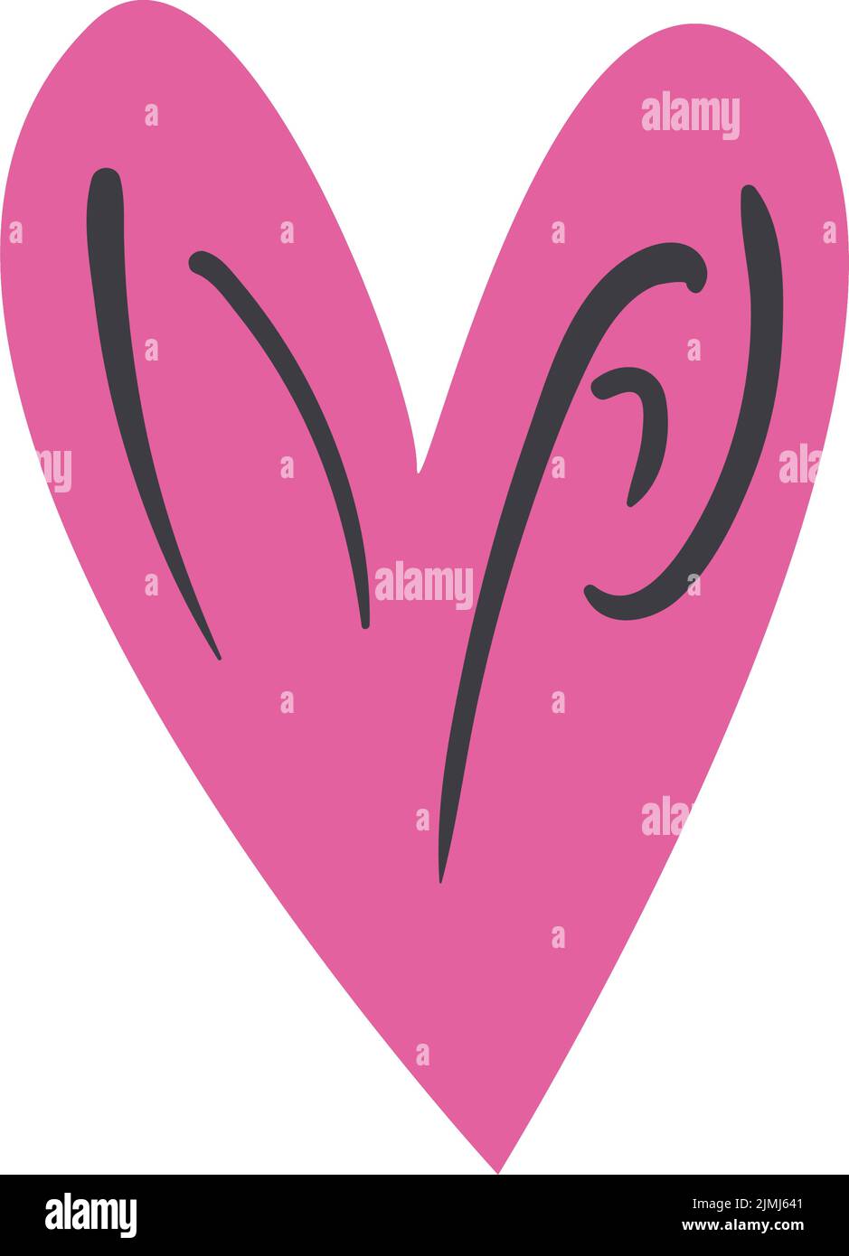 flat heart illustration Stock Vector Image & Art - Alamy