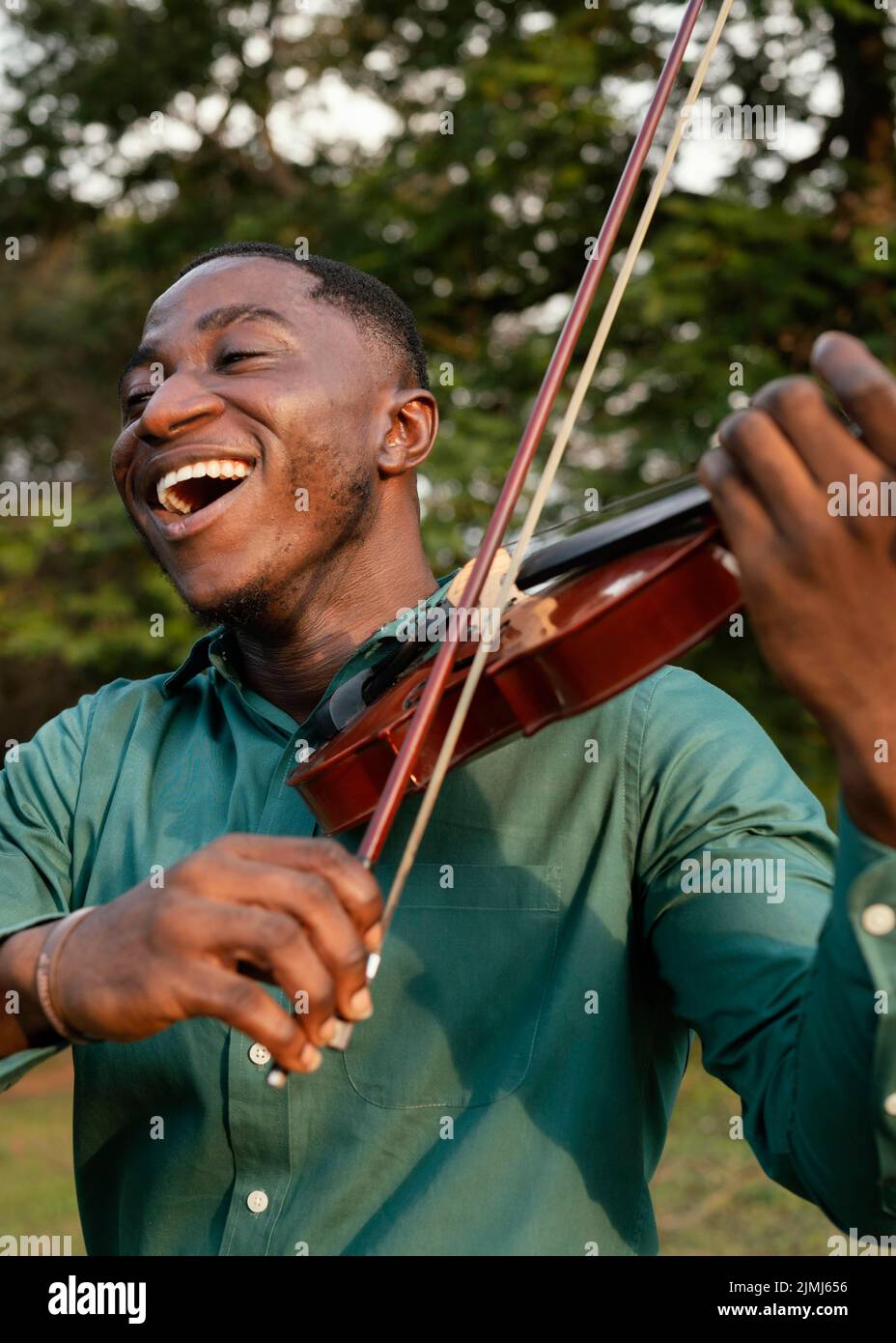 Man playing instrument international jazz day 1 Stock Photo - Alamy