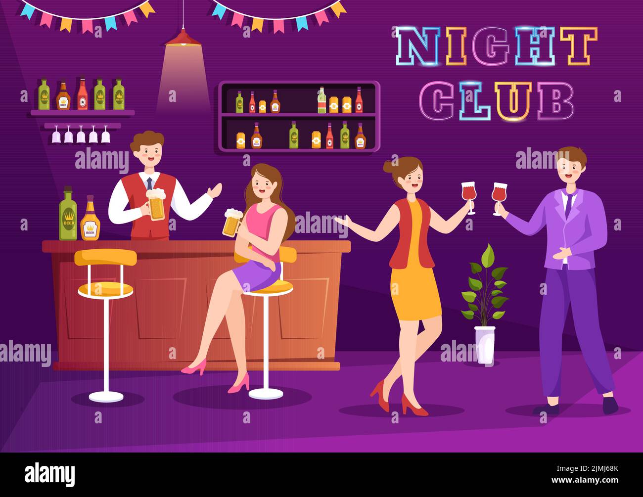 Girl dance club Stock Vector Images - Alamy