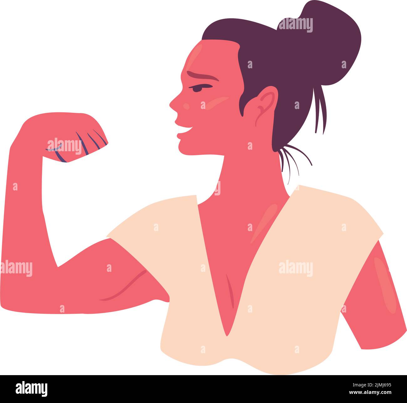 flat strong woman Stock Vector Image & Art - Alamy