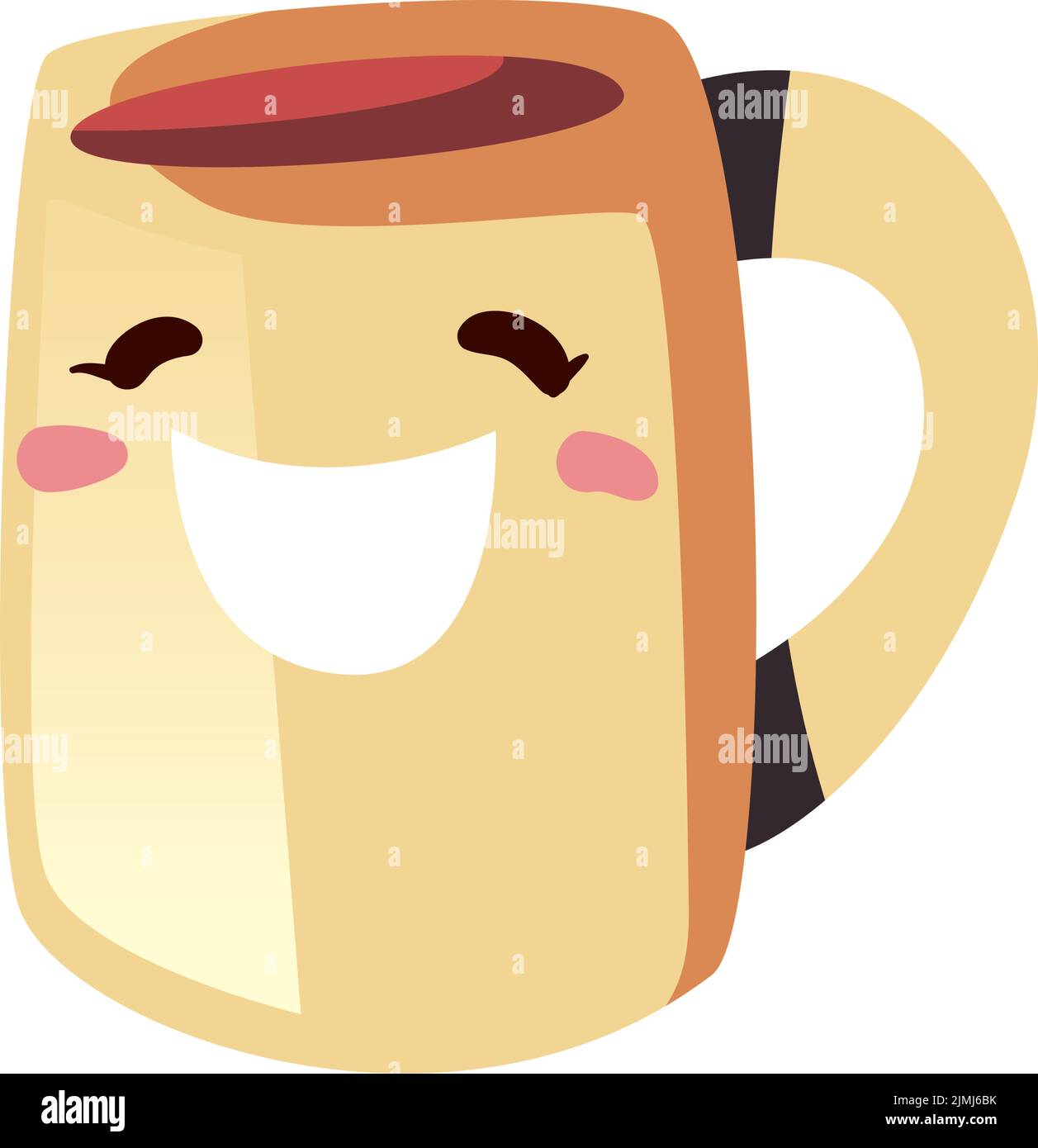 flat smile coffee cup Stock Vector Image & Art - Alamy