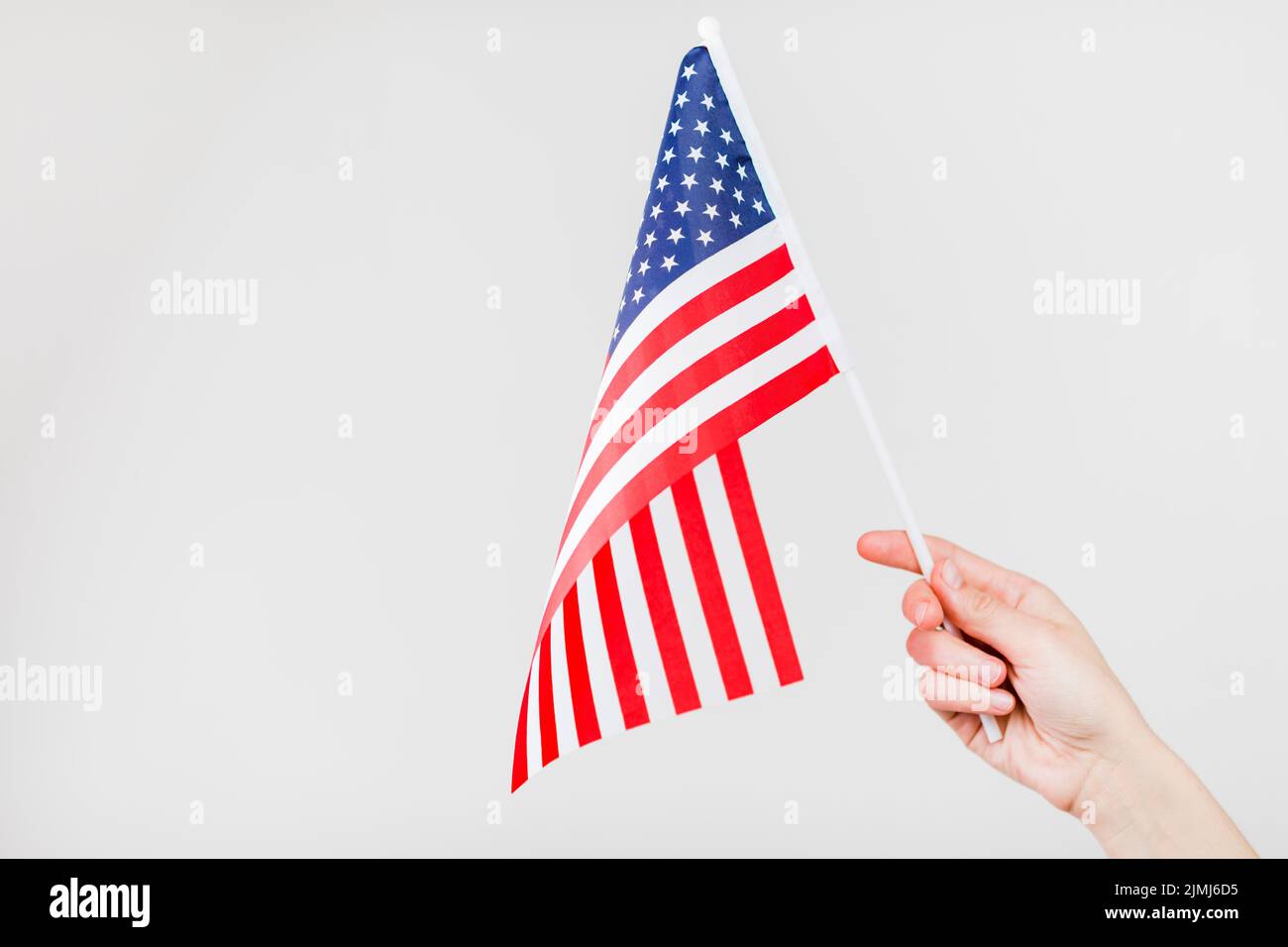 Hand with usa flag Stock Photo - Alamy