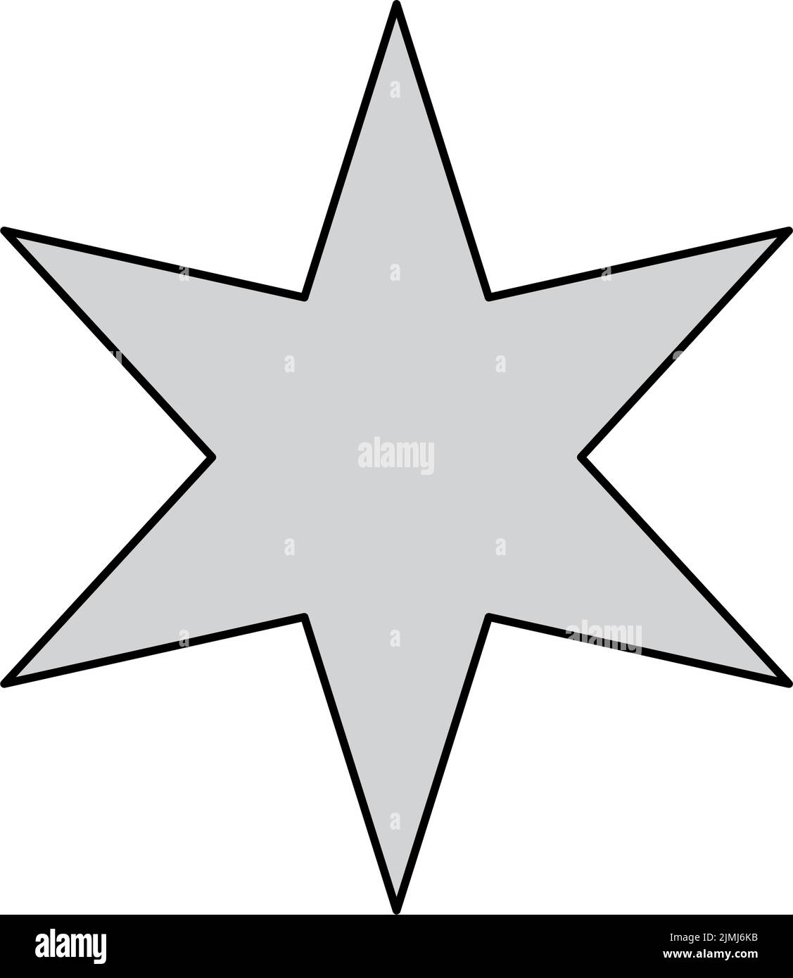 Six pointed star, geometric shape isolated on white background Stock ...
