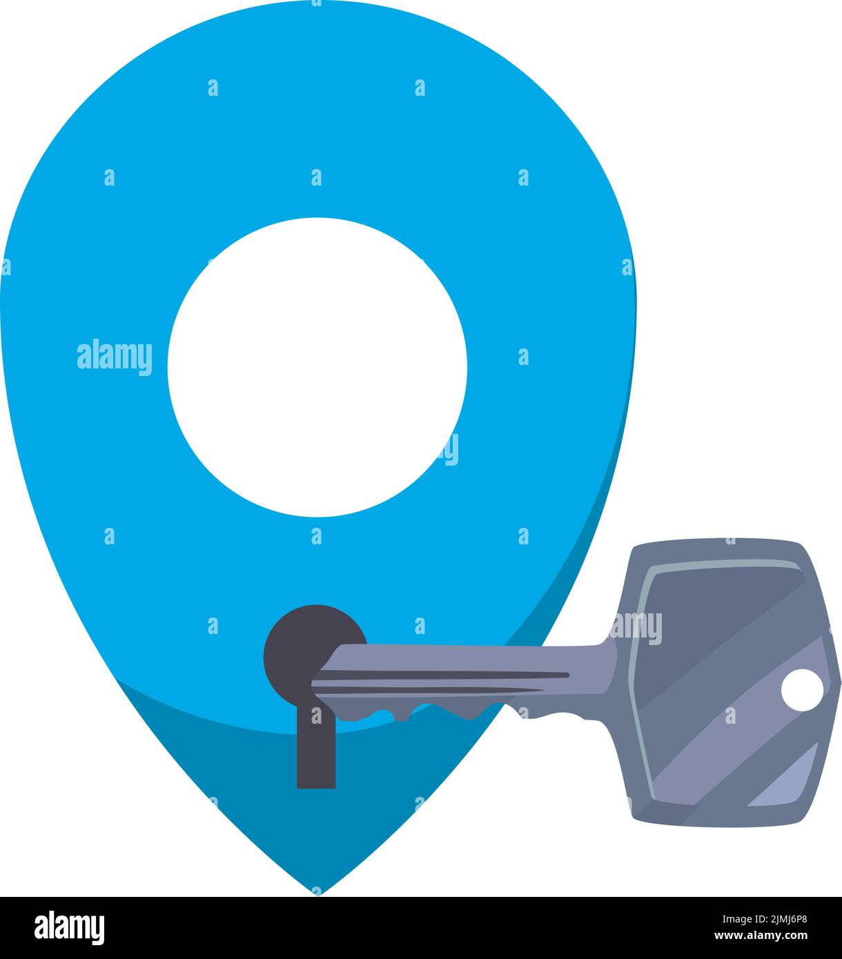 flat location pin and key Stock Vector Image & Art - Alamy