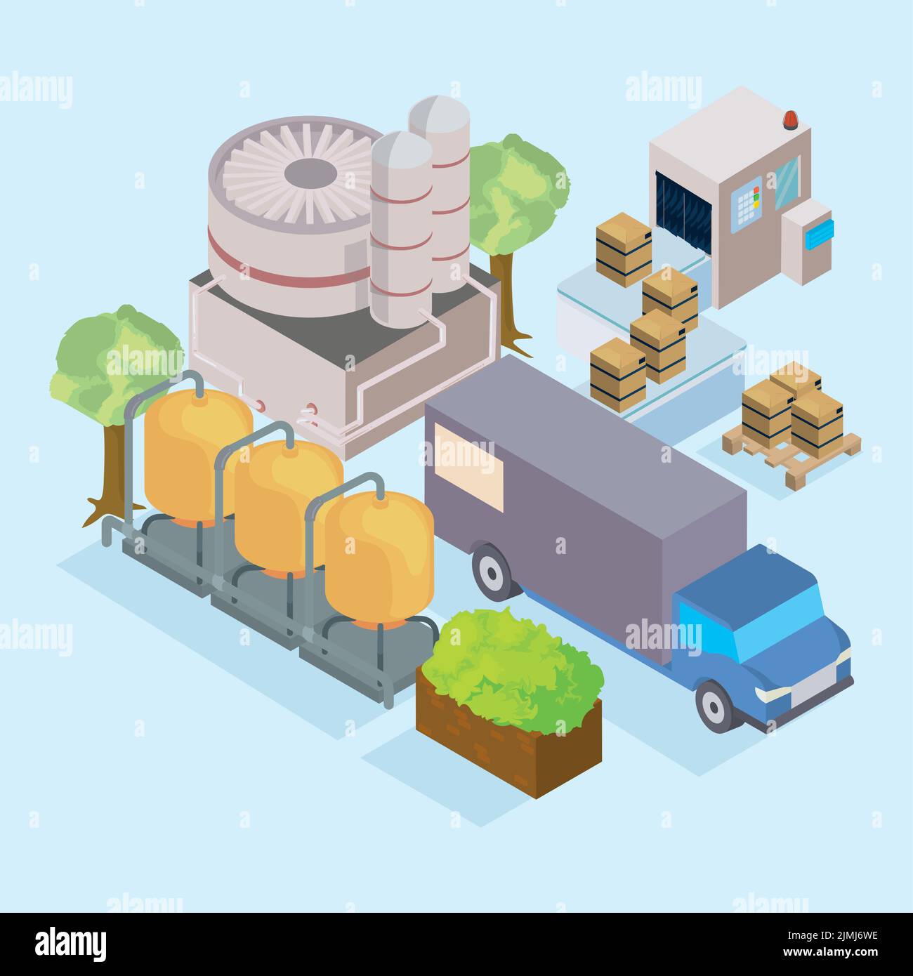 isometric industry poster Stock Vector Image & Art - Alamy