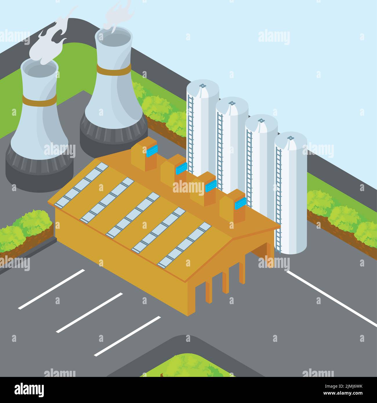 isometric factory poster Stock Vector Image & Art - Alamy