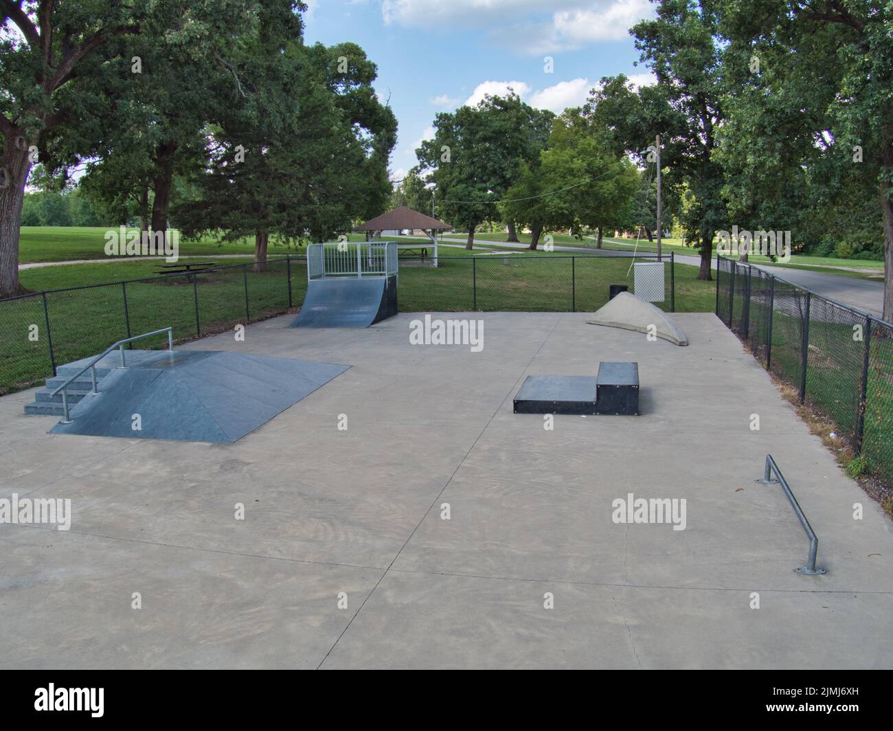 Overlooking the Wallace Park Skatepark in Paola Kansas. Located at the ...