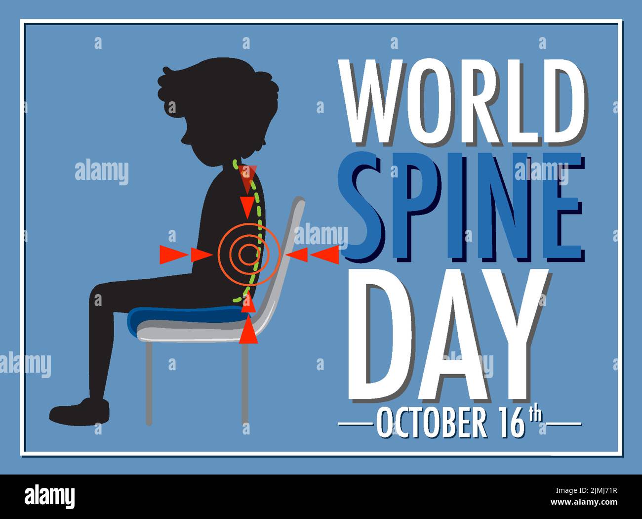 World Spine Day Banner Design illustration Stock Vector Image & Art - Alamy