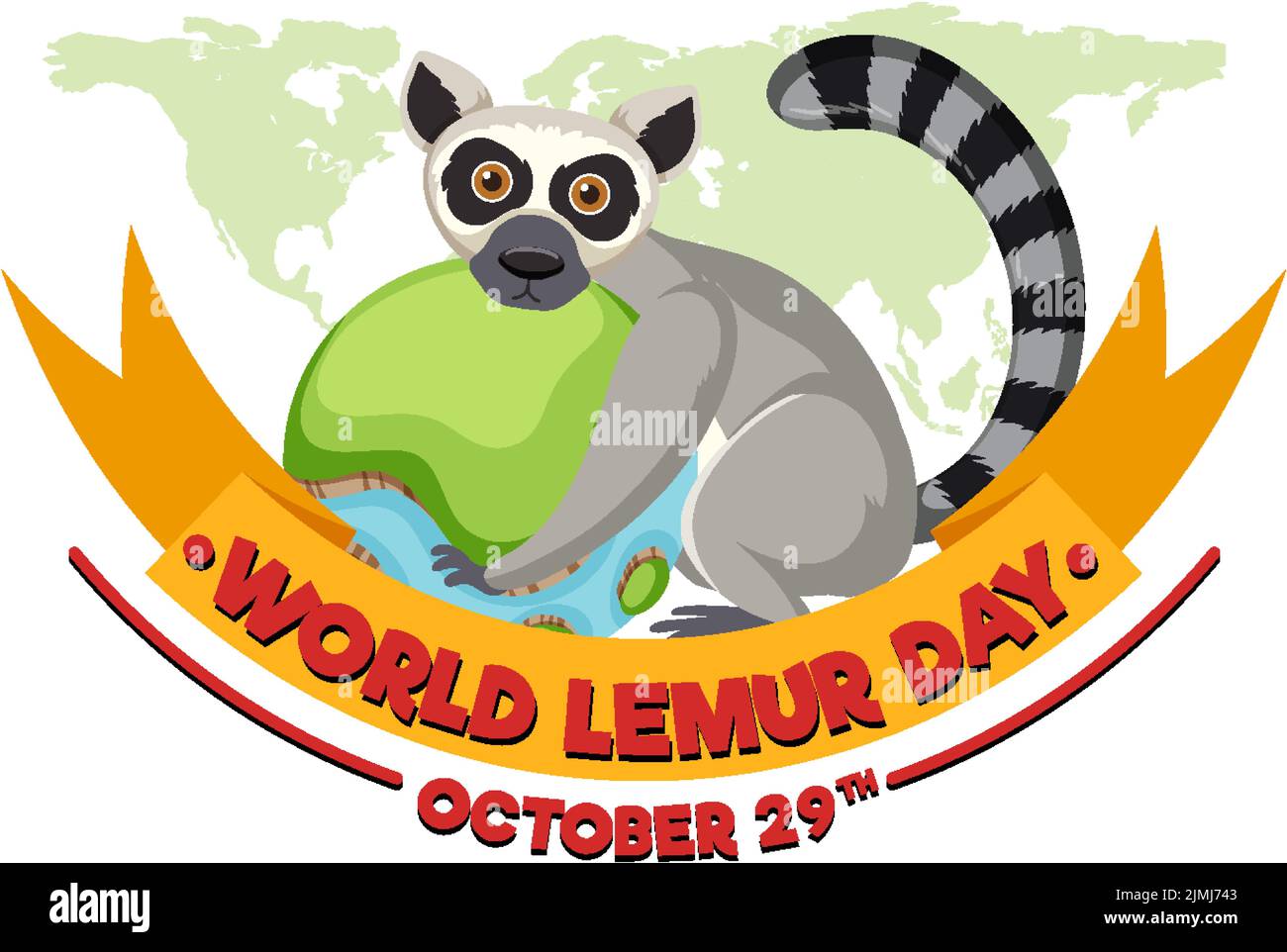 World Lemur Day Banner Design illustration Stock Vector Image & Art - Alamy