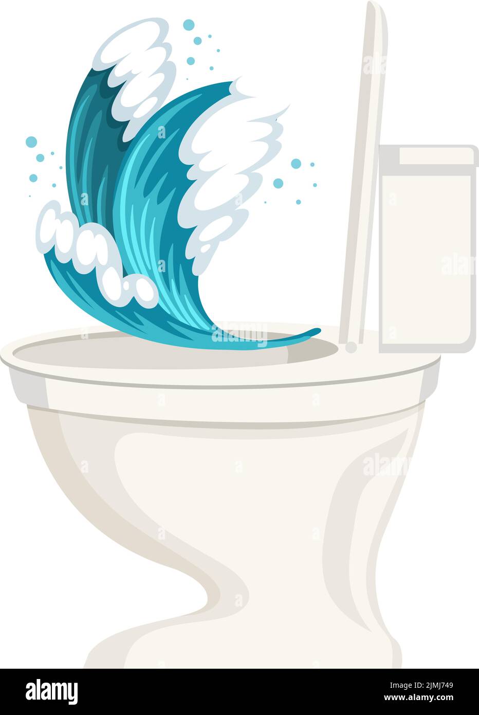 Isolated toilet bowl on white background illustration Stock Vector ...