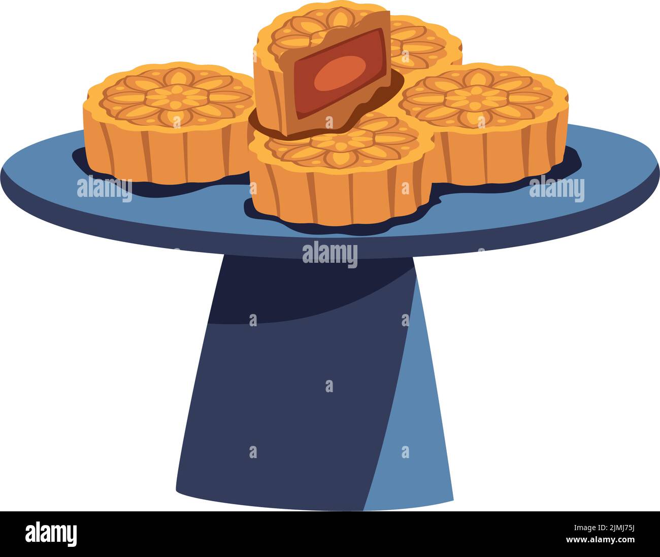 flat mooncakes design Stock Vector Image & Art - Alamy