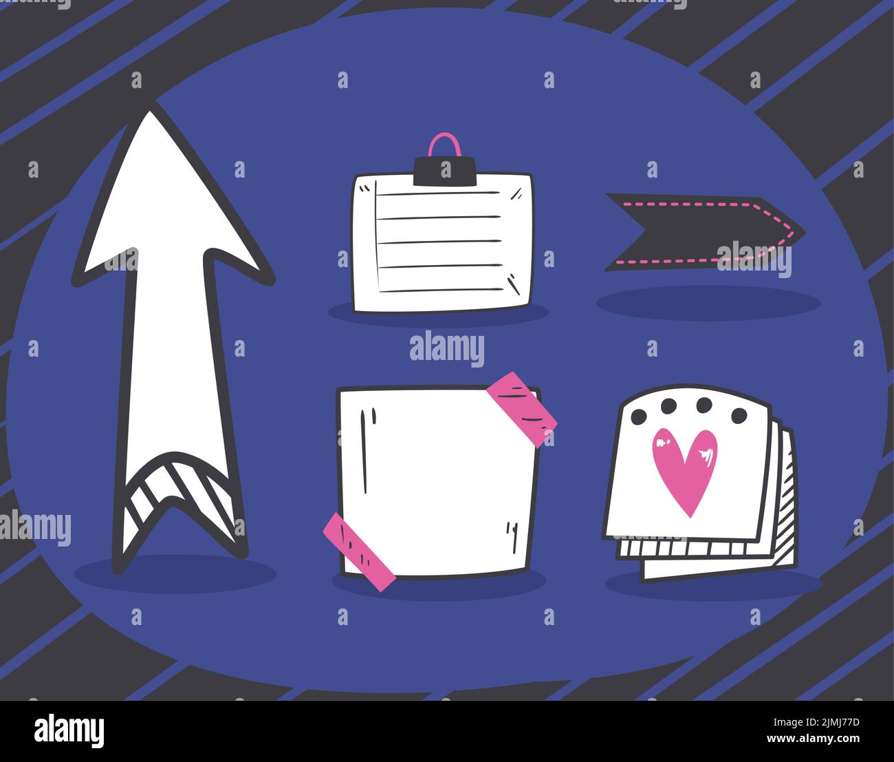 flat notes and daily icons Stock Vector Image & Art - Alamy