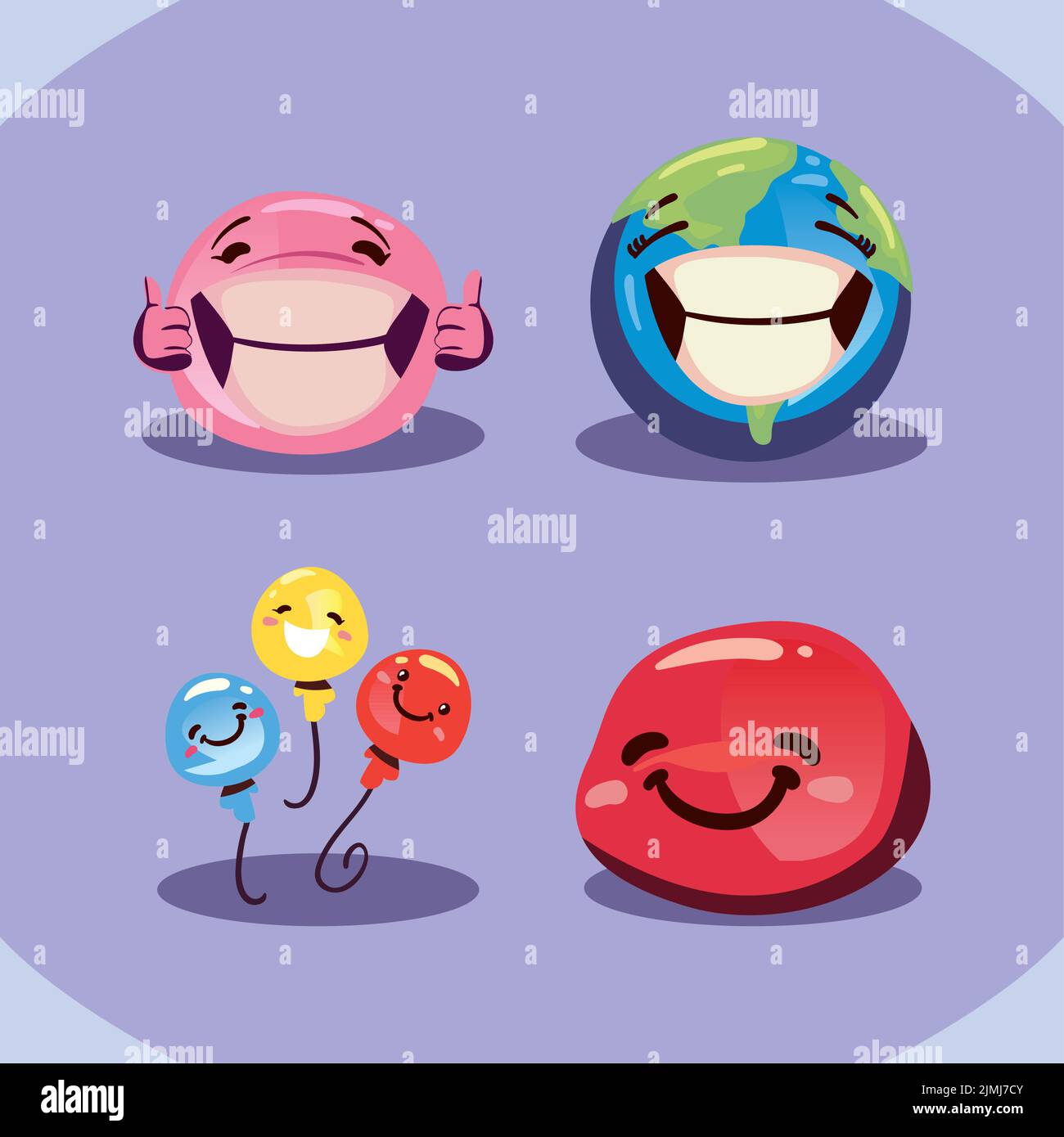 Flat world emoji day Stock Vector Images - Alamy