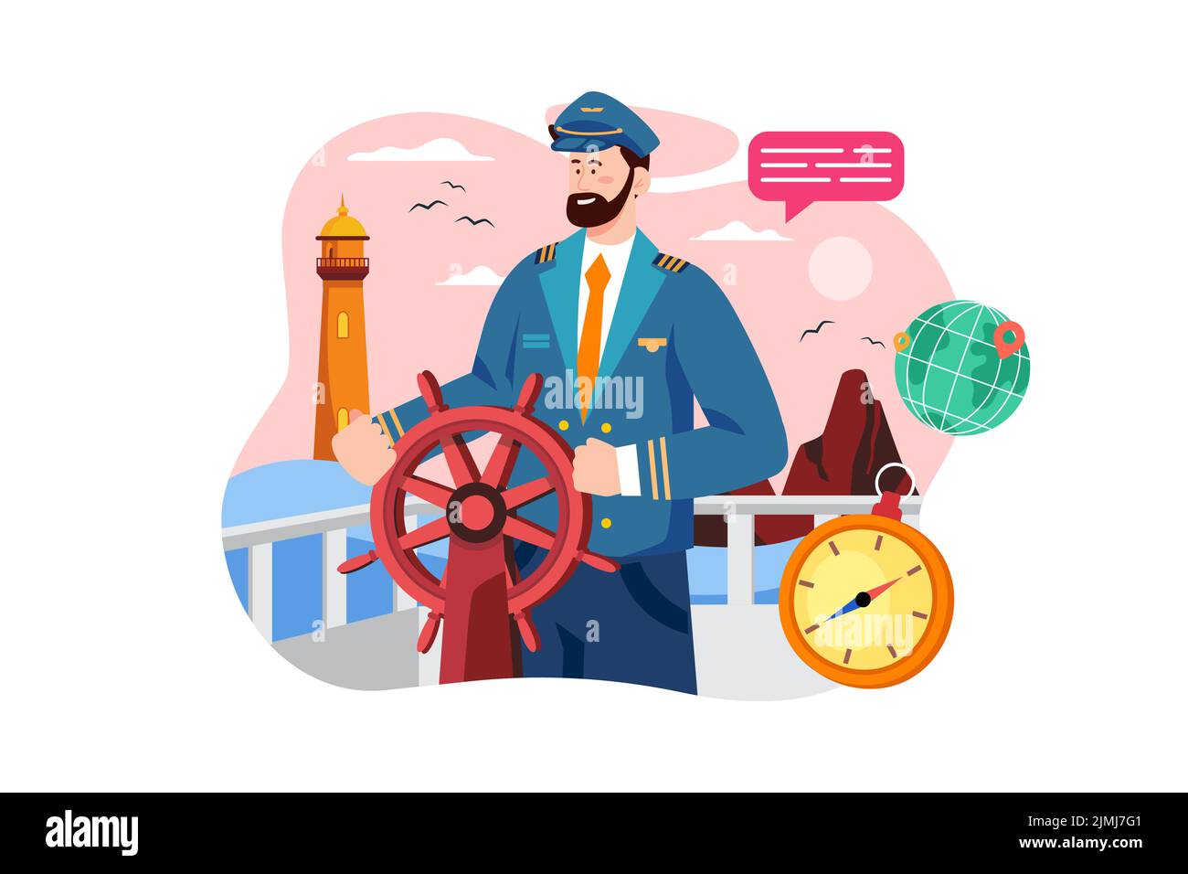 Group people on ship Stock Vector Images - Alamy