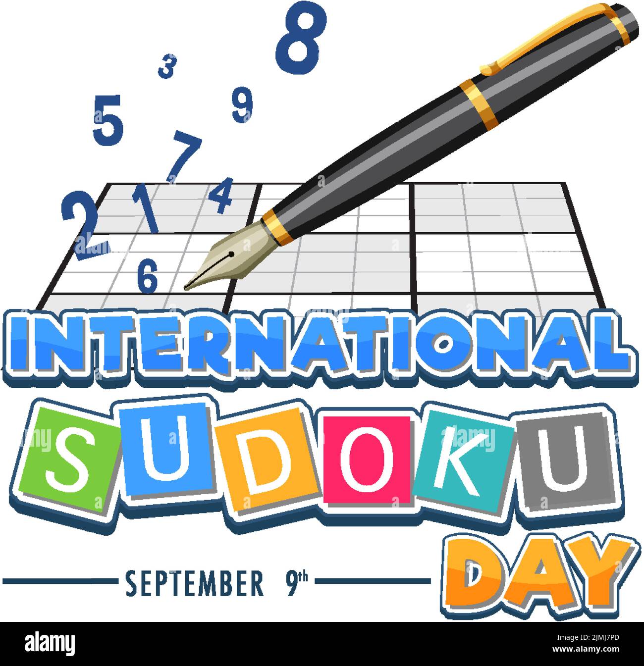 International Sudoku Day Poster Template illustration Stock Vector ...