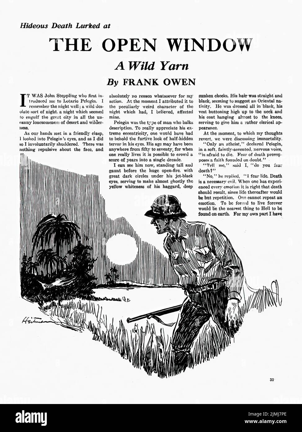 The Open Window, by Frank Owen. Illustration by William Fred Heitman ...