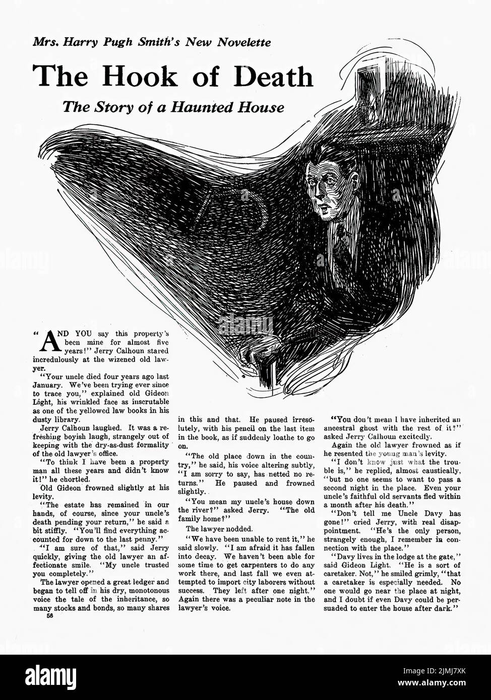 The Hook of Death, by Mrs. Harry Pugh Smith. Illustration from Weird ...