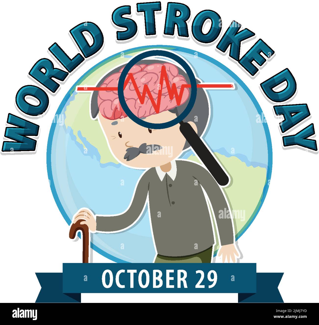 World Stroke Day Banner Design illustration Stock Vector Image & Art ...