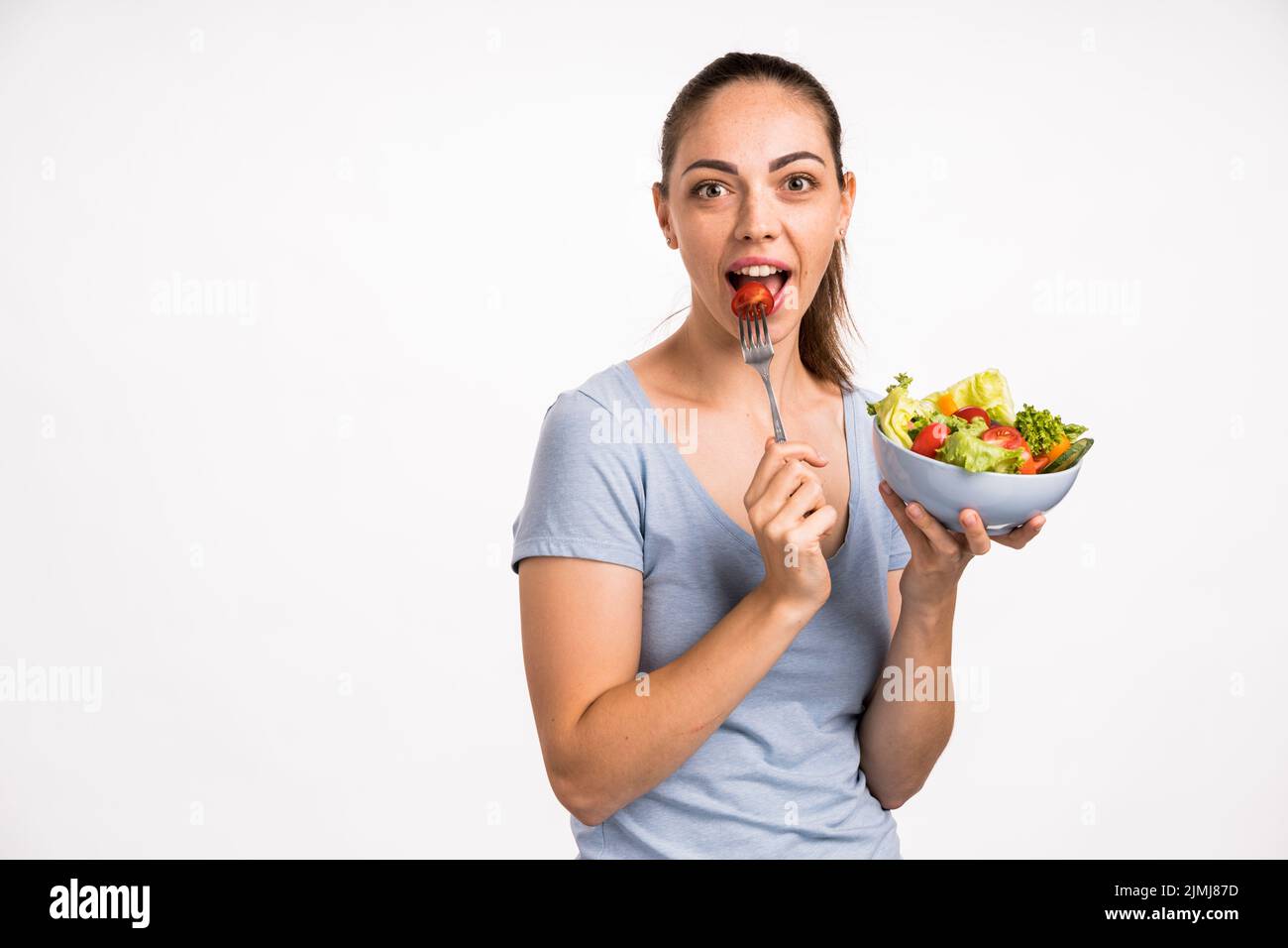 Person eating dinner fork hi-res stock photography and images - Alamy