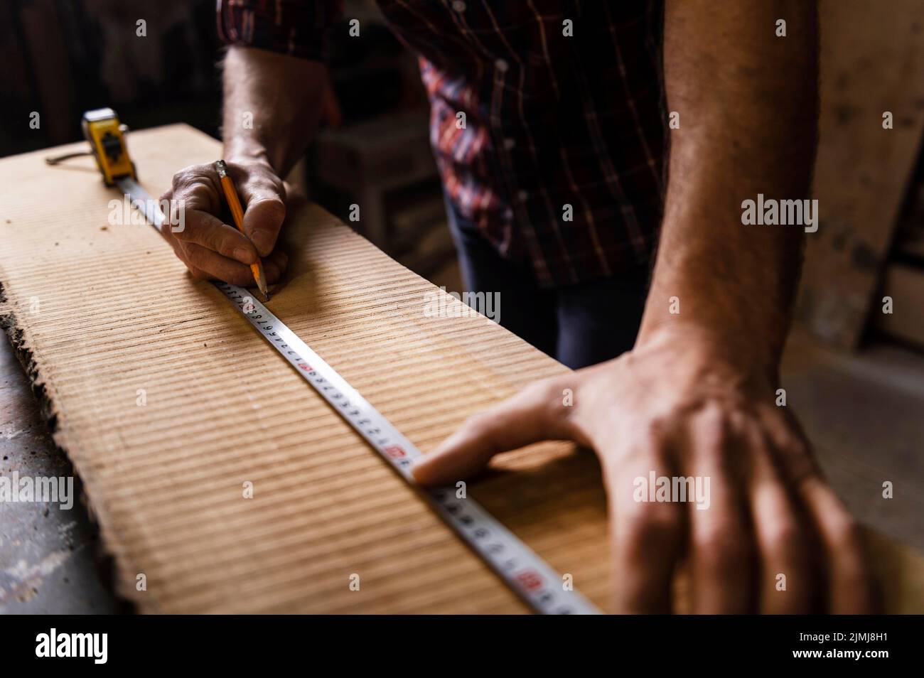 Close up carpenter working wood hi-res stock photography and images - Alamy