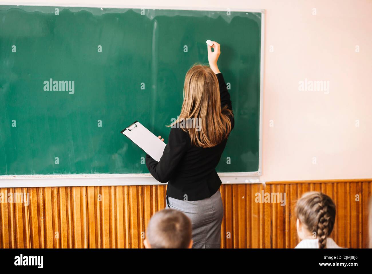 Teacher Writing Board Stock Photo Alamy