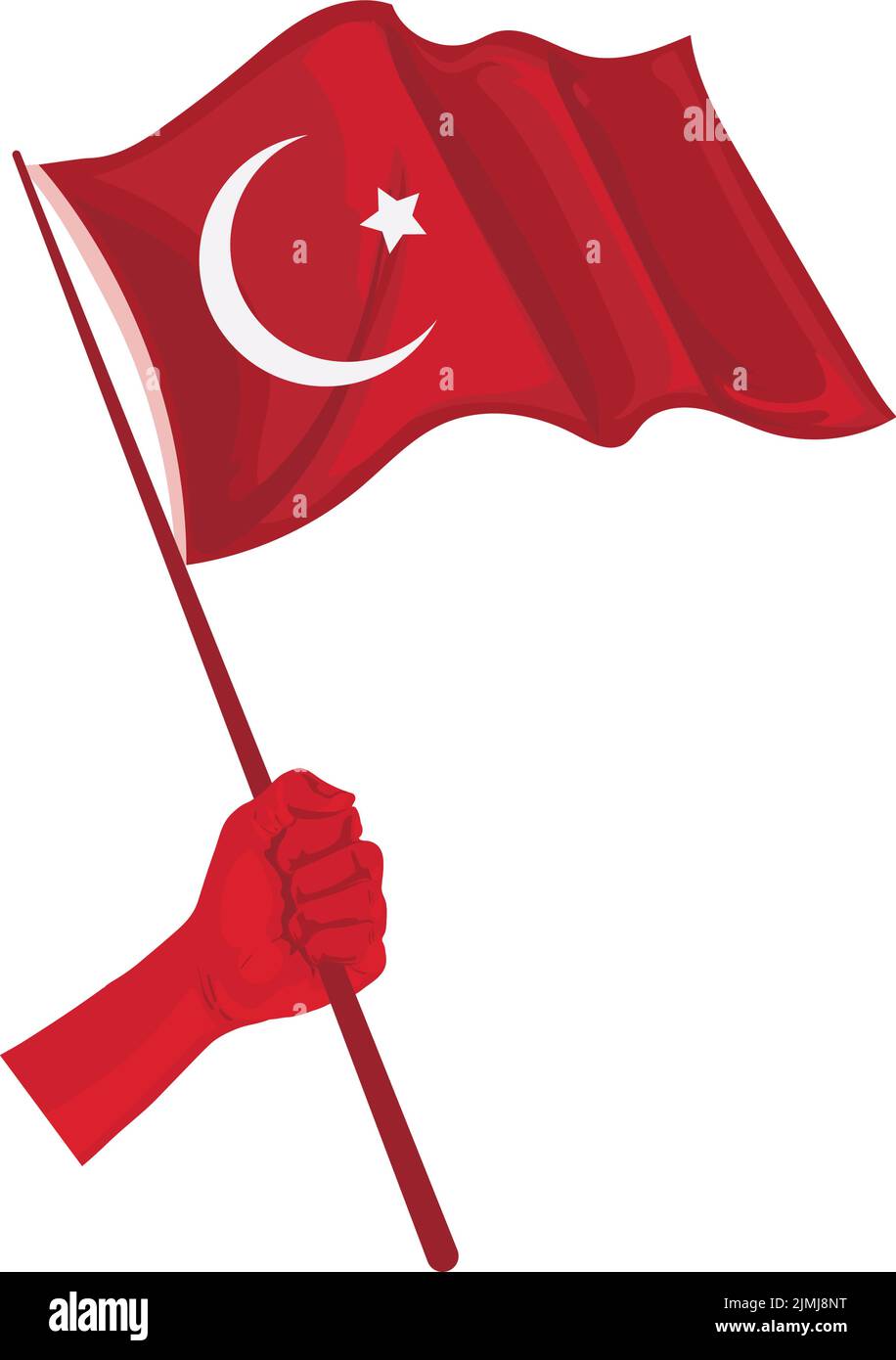 turkish flag illustration Stock Vector Image & Art - Alamy