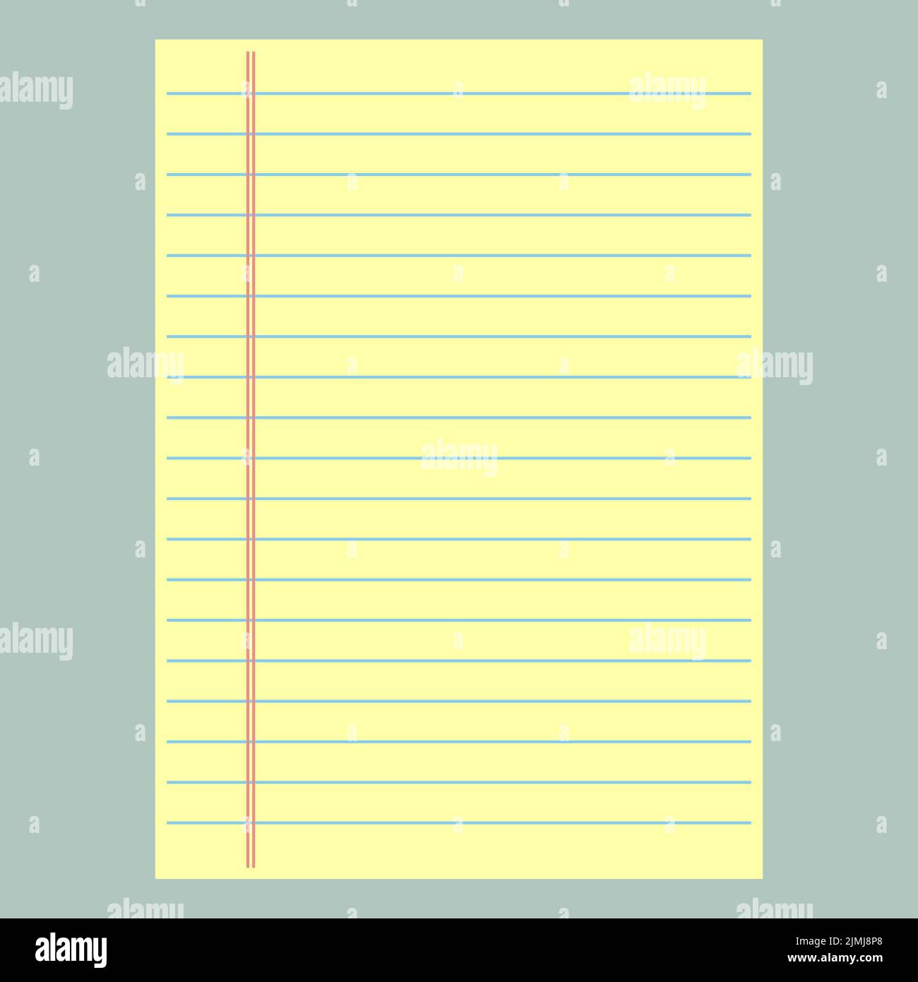 Yellow lined paper. Vector illustration Stock Vector Image & Art - Alamy