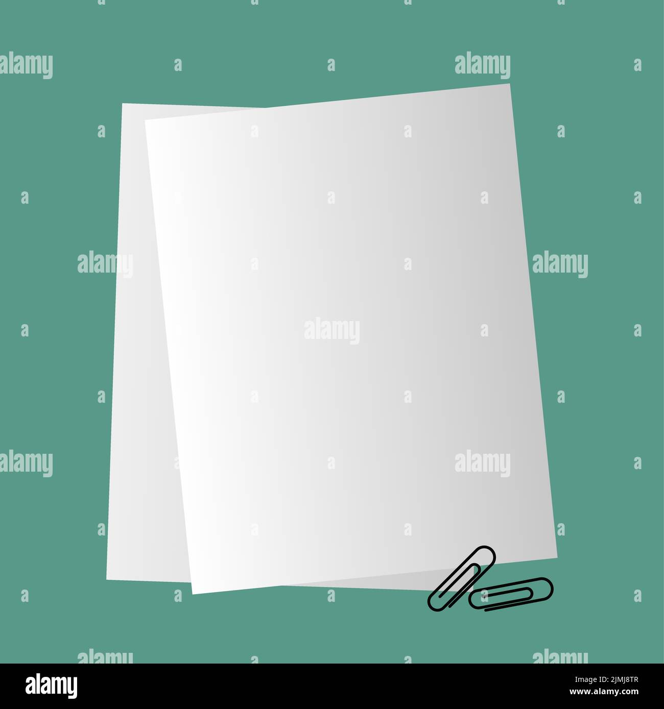 Paper with a paper clip. Vector illustration Stock Vector Image & Art ...