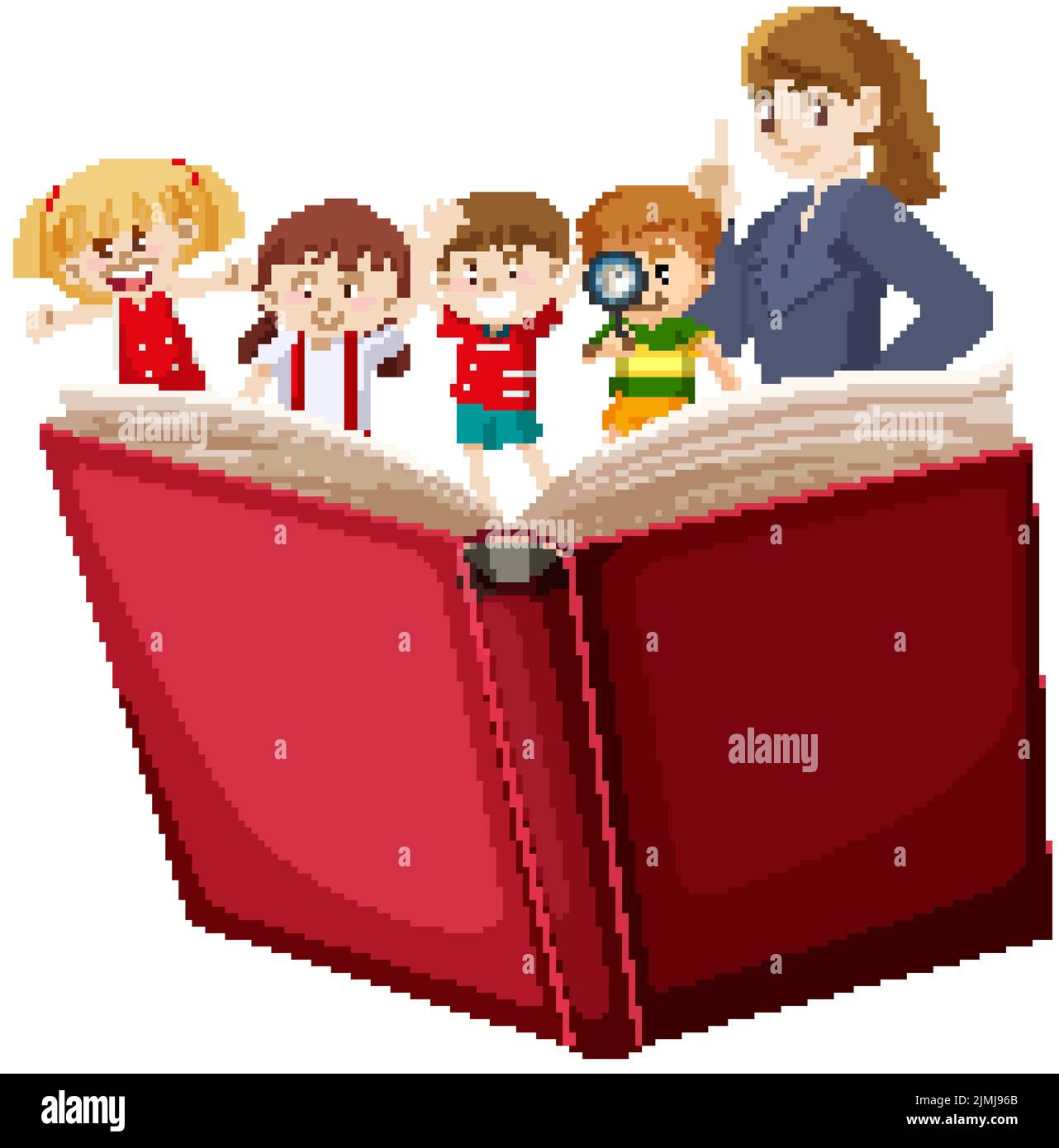 People with opened book illustration Stock Vector Image & Art - Alamy