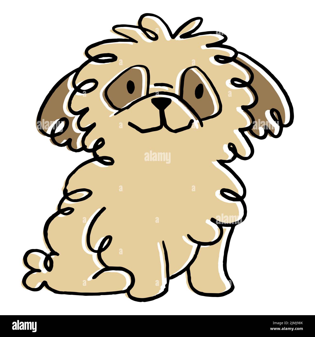 Cute Sleeping Dogs Drawing