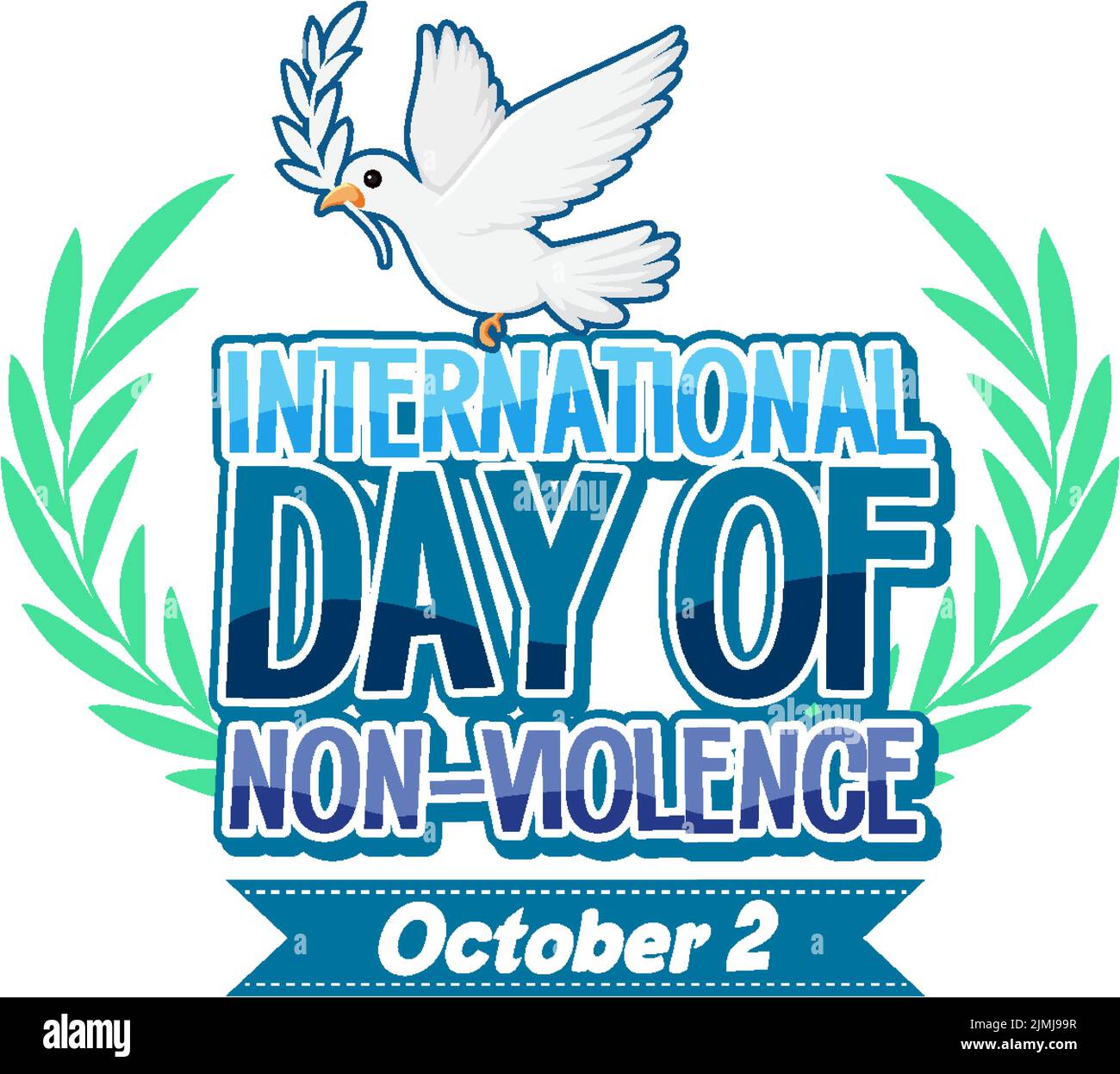 International day of non violence poster illustration Stock Vector ...