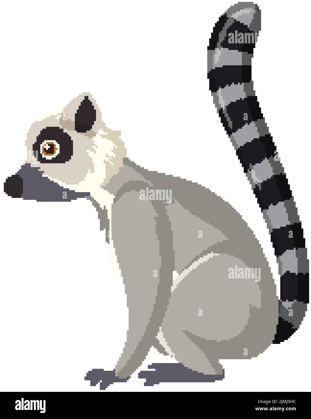 Side view of lemur isolated illustration Stock Vector Image & Art - Alamy