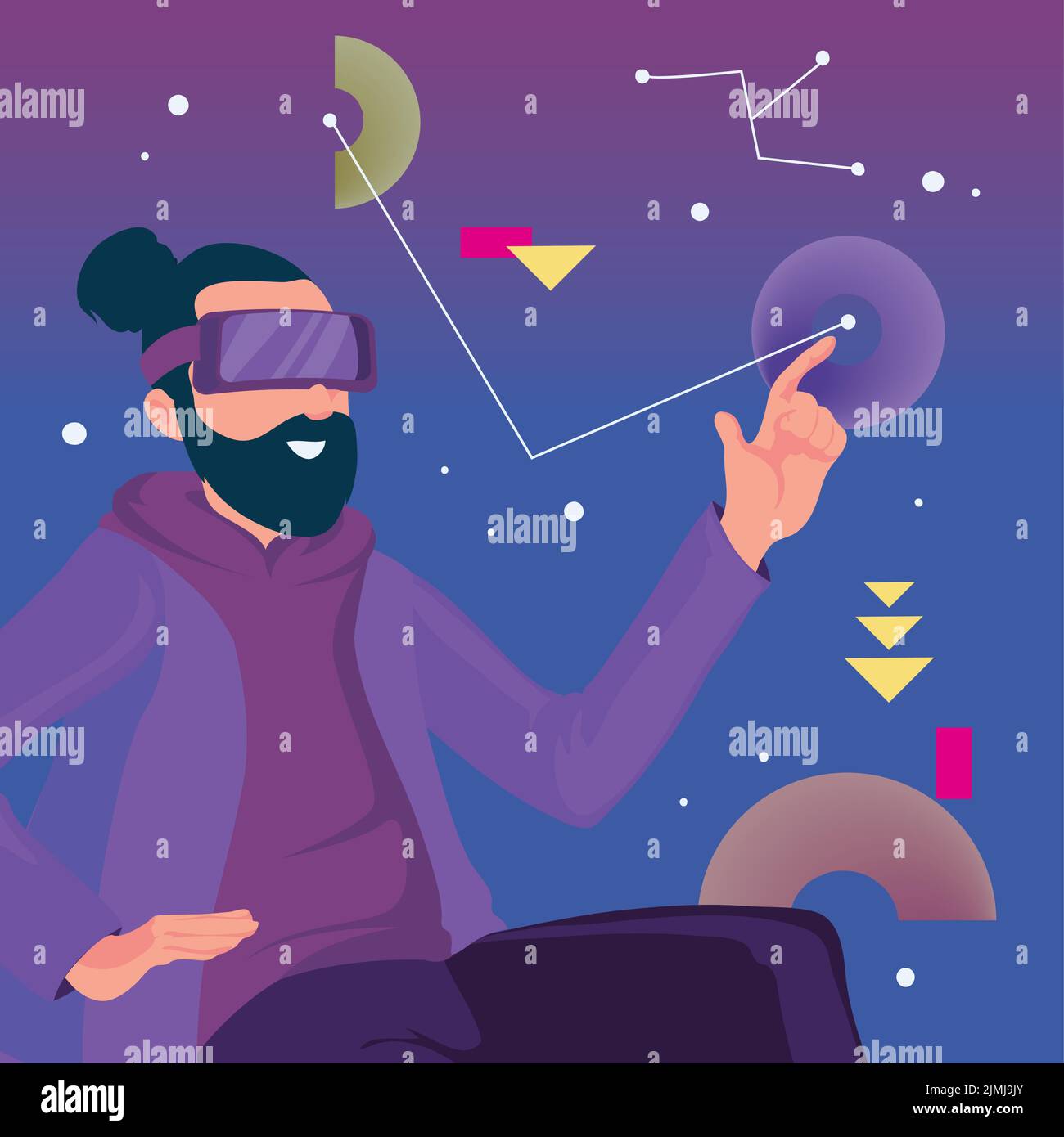 poster of man on metaverse Stock Vector Image & Art - Alamy