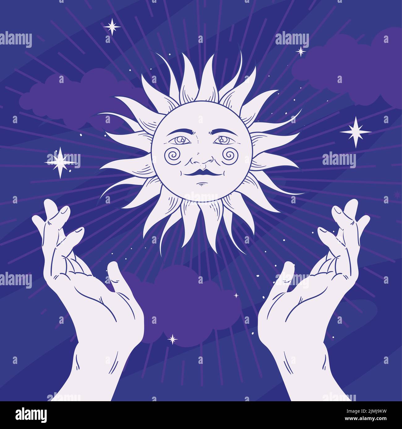 tarot sun poster Stock Vector Image & Art - Alamy