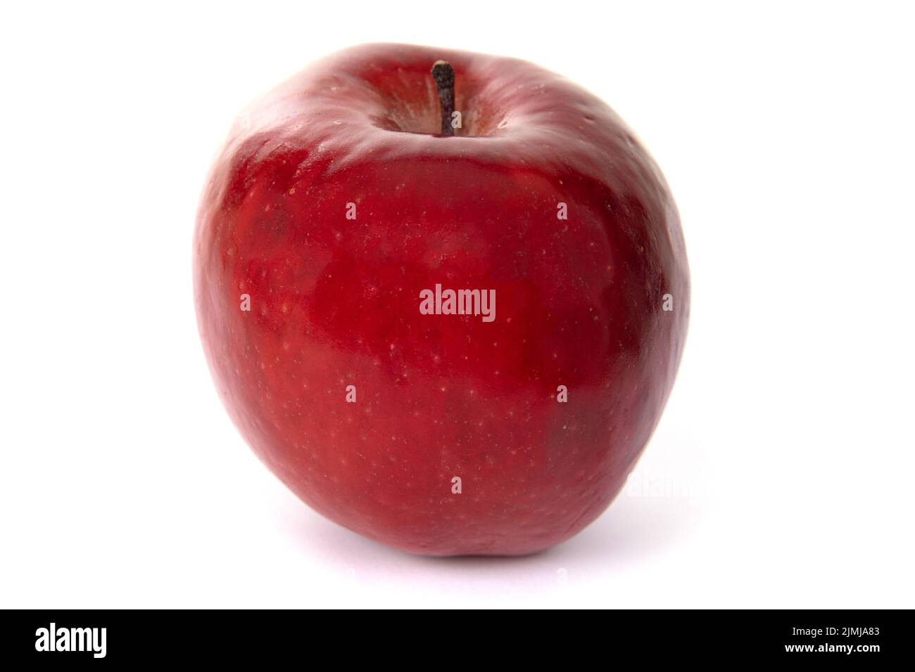 Big red apple on white background Stock Photo - Alamy