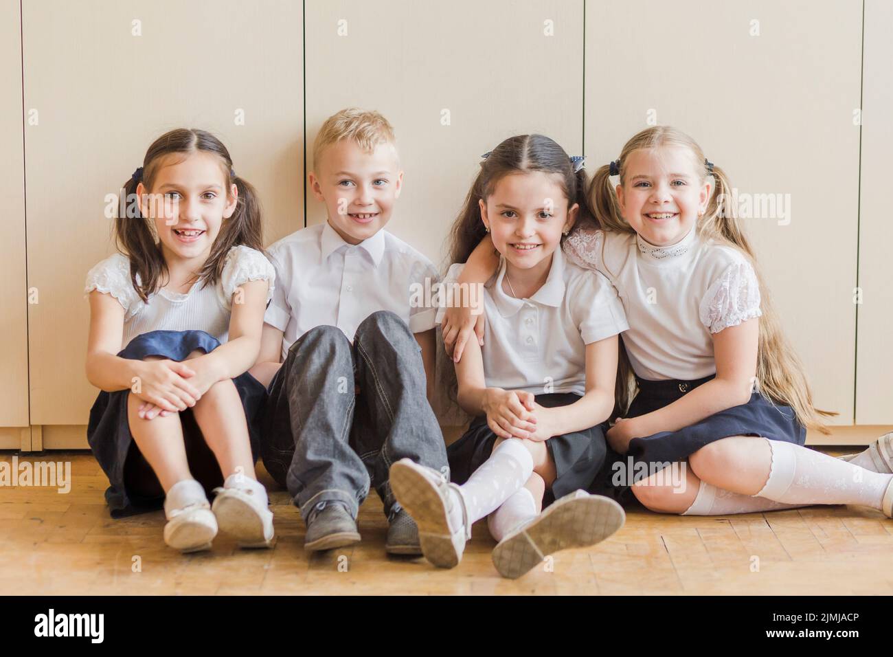 Cheerful school hi-res stock photography and images - Alamy