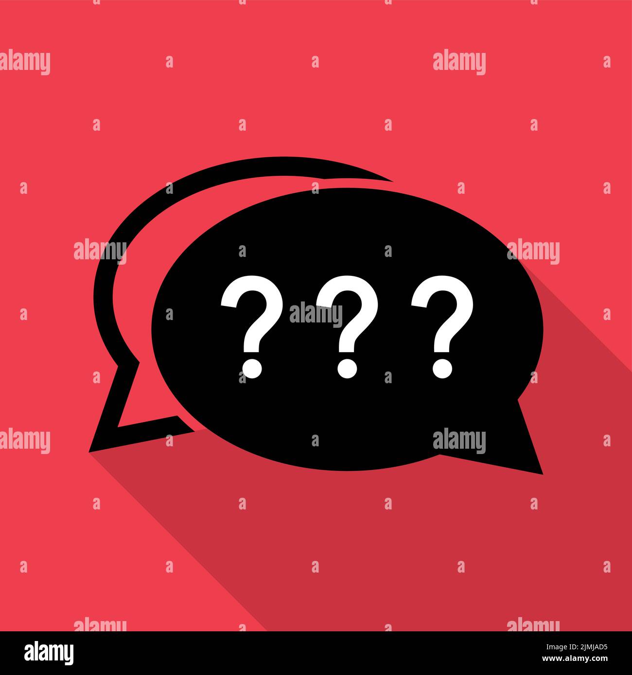 Question icon mark, help or ask bubble graphic symbol, web faq vector ...