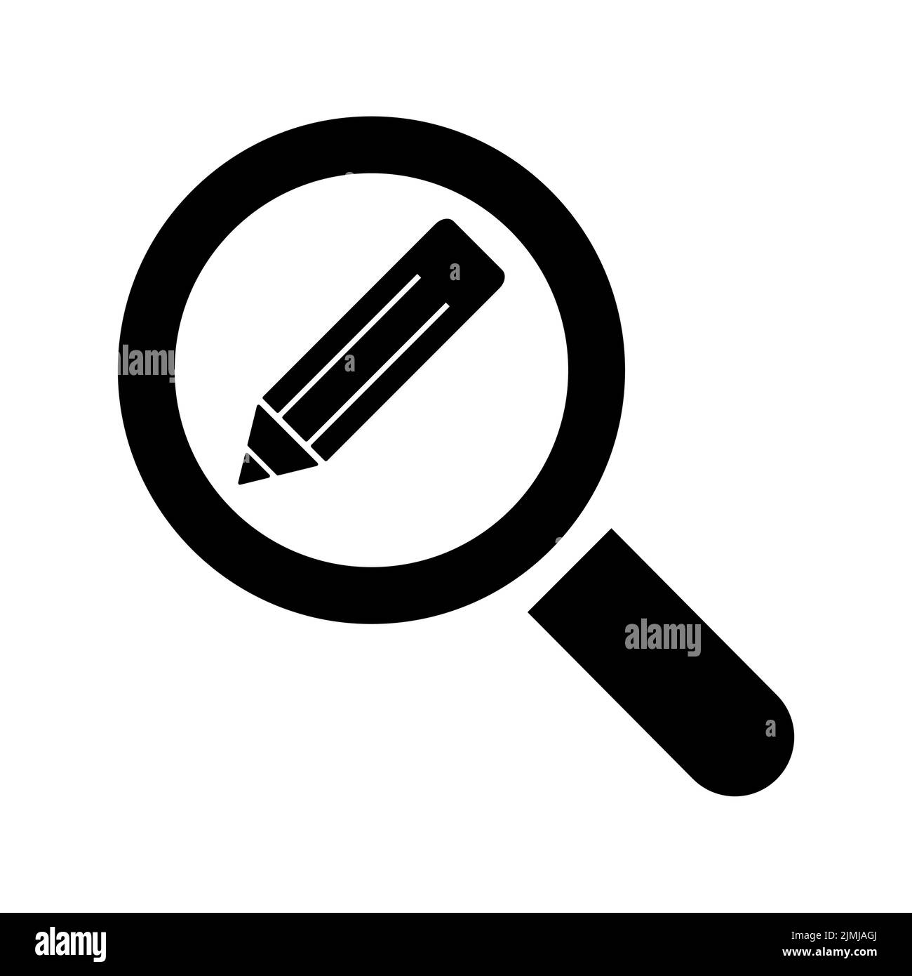 Magnifying glass icon, zoom find focus symbol, loupe web equipment sign ...