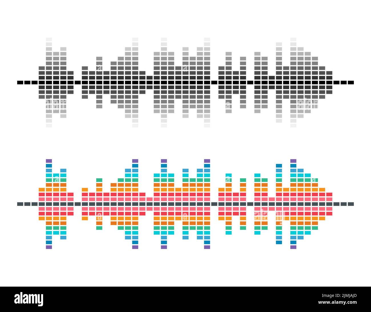 Set of Sound wave music audio tract, frequency web design graphic ...