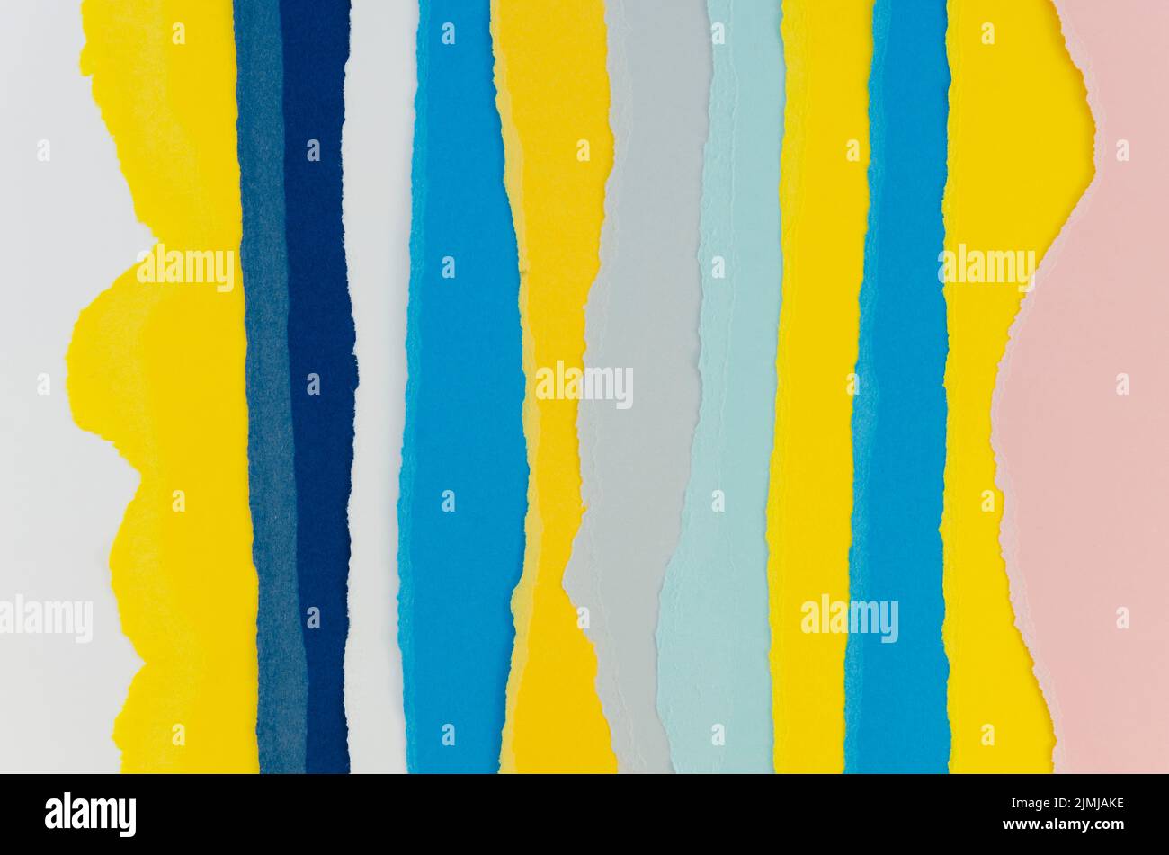 Colorful layers torn vertical papers Stock Photo - Alamy
