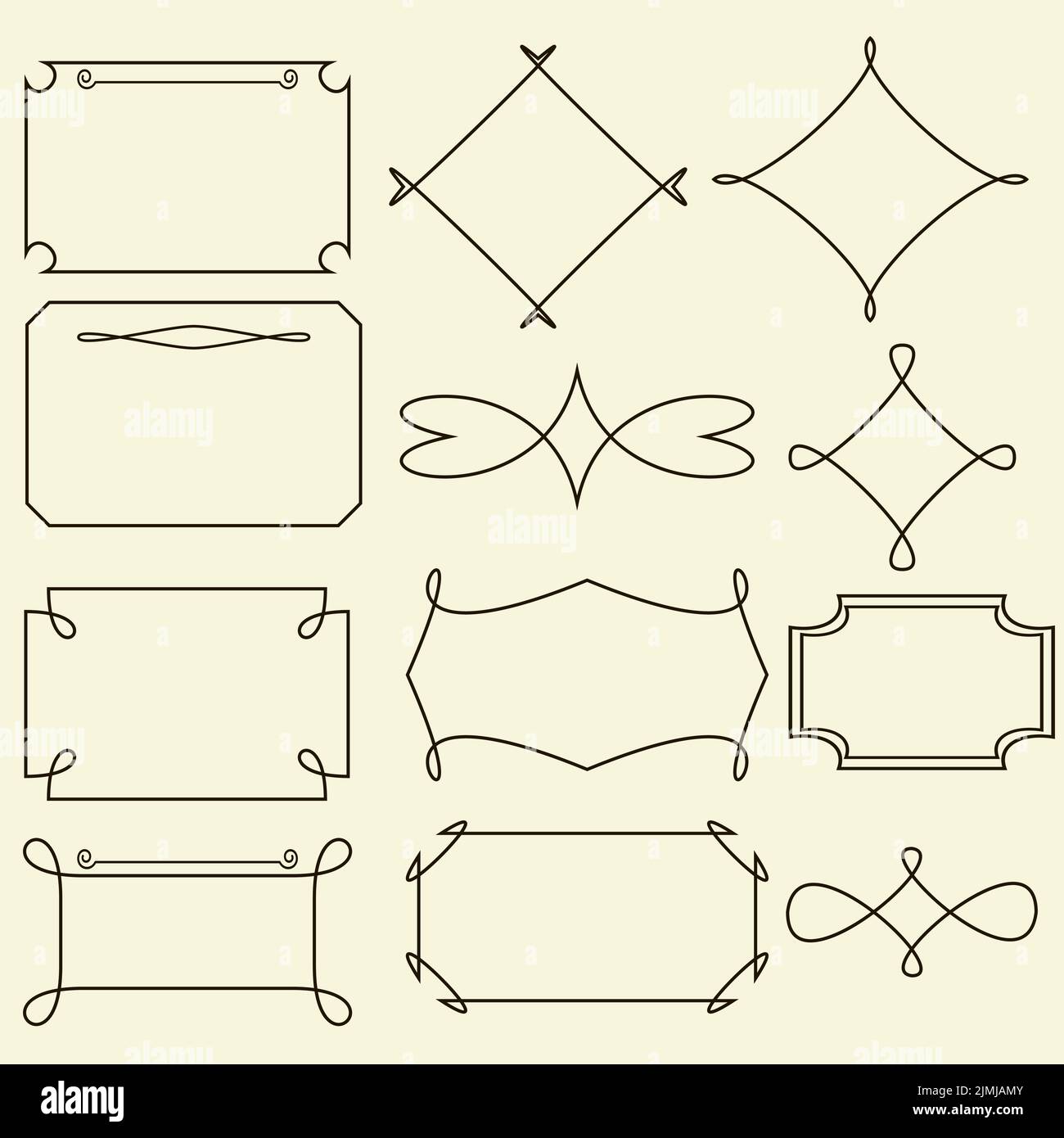 Vintage frame ornament cute hi-res stock photography and images - Alamy