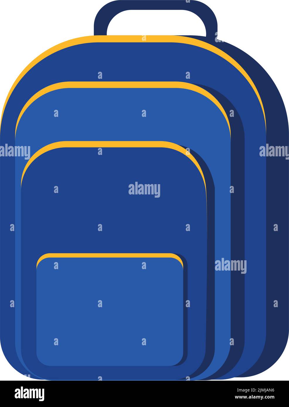 Back to school. School backpack on a transparent background, vector ...