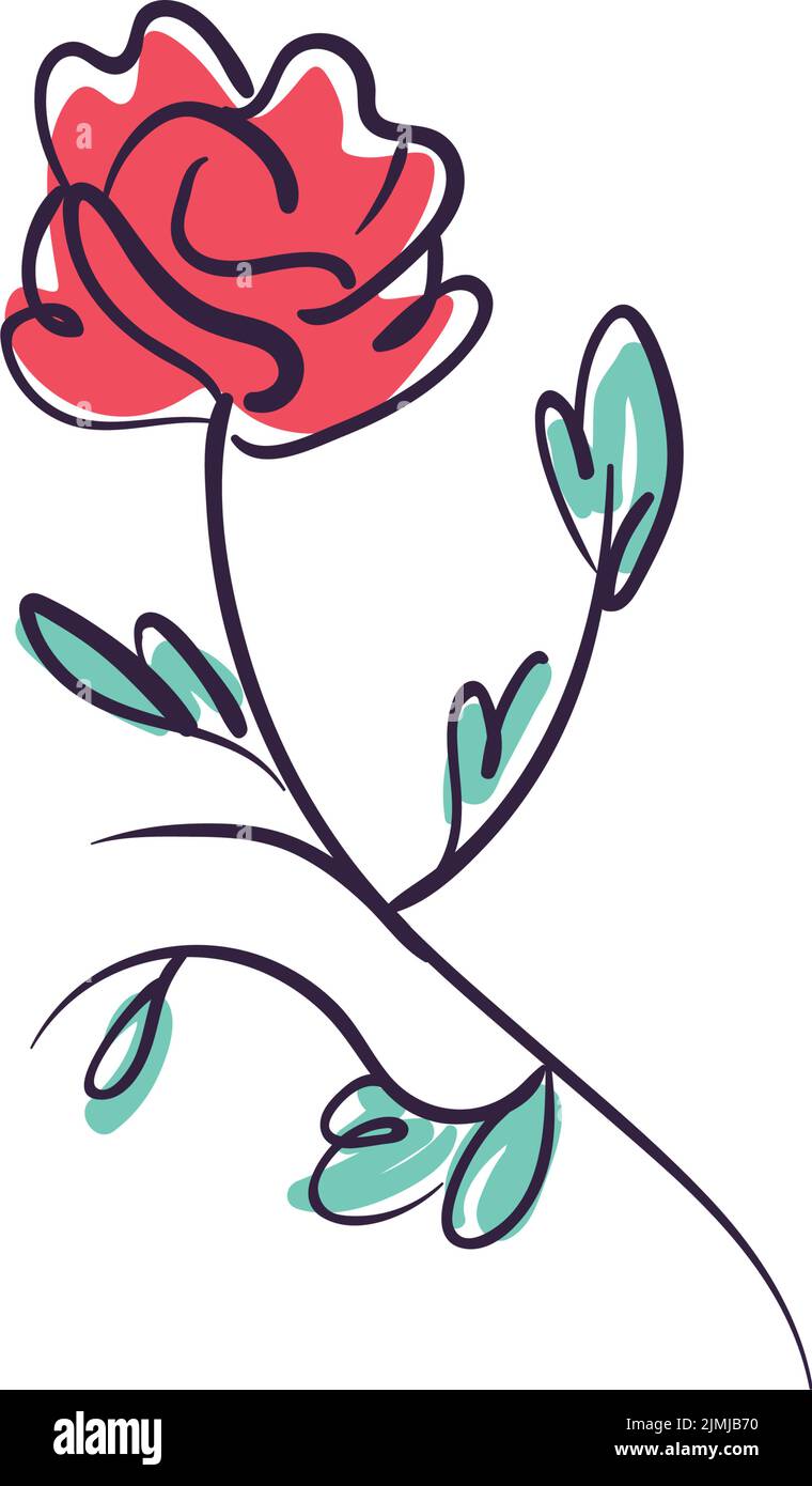 flat rose design Stock Vector Image & Art - Alamy