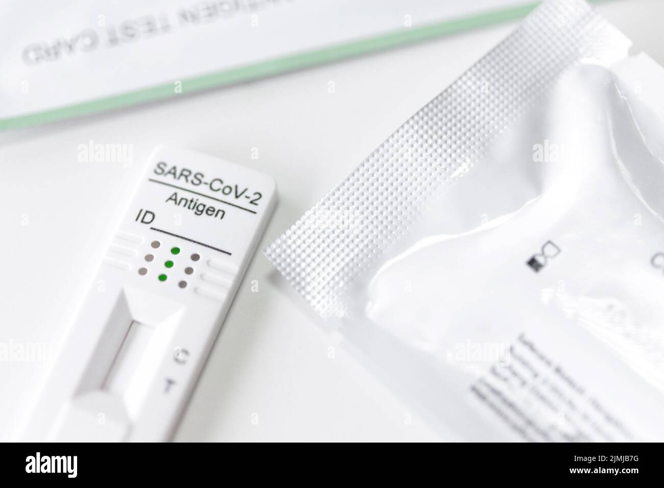 Corona virus antigen fast test. Lab card kit test for COVID-19 Stock ...