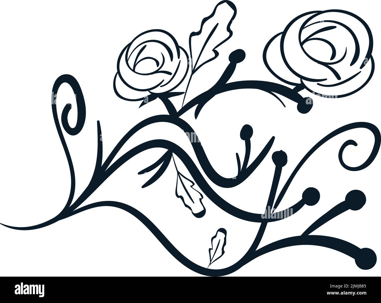 flat roses ornament Stock Vector Image & Art - Alamy