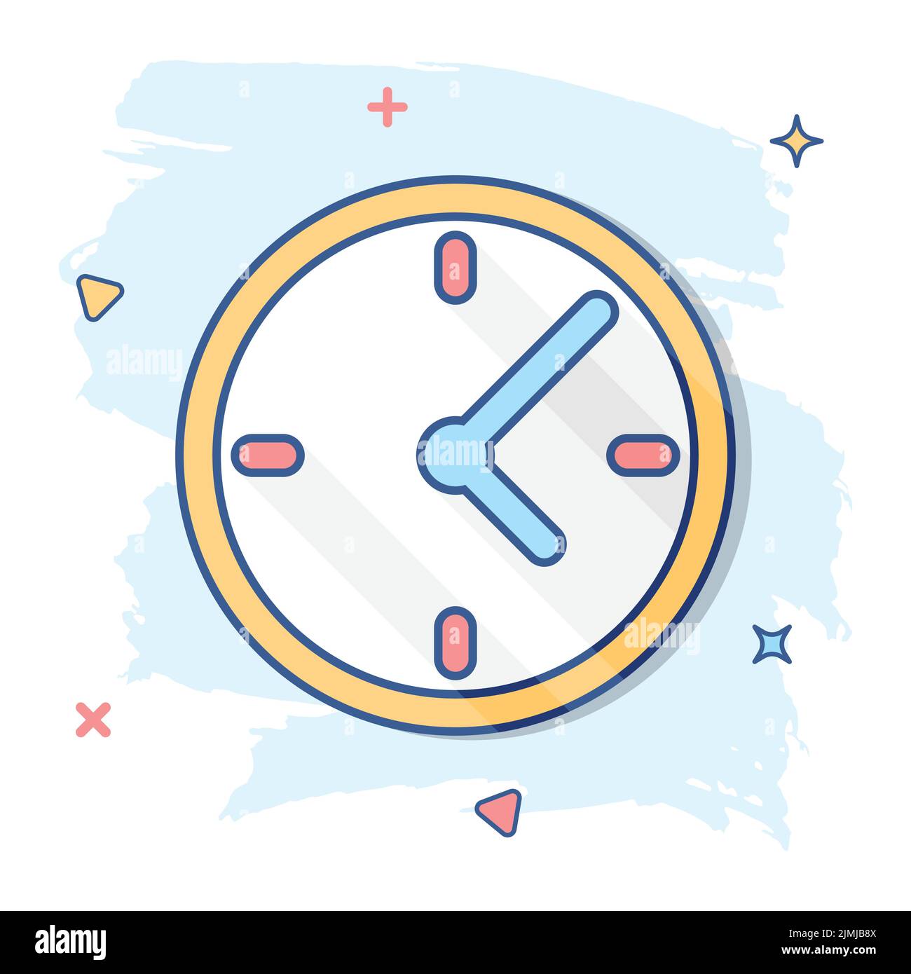 Cartoon alarm clock icon in comic style. Timer sign illustration ...