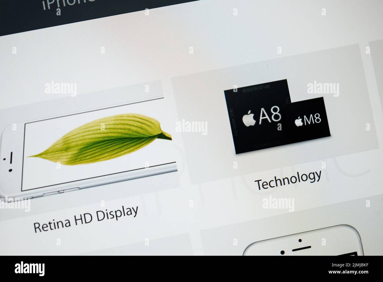 PARIS, FRANCE - September 10, 2014: Apple Computers website with the ...