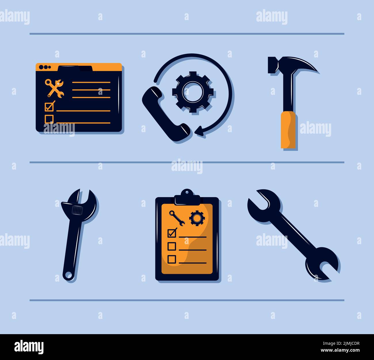 technical service icons Stock Vector Image & Art - Alamy