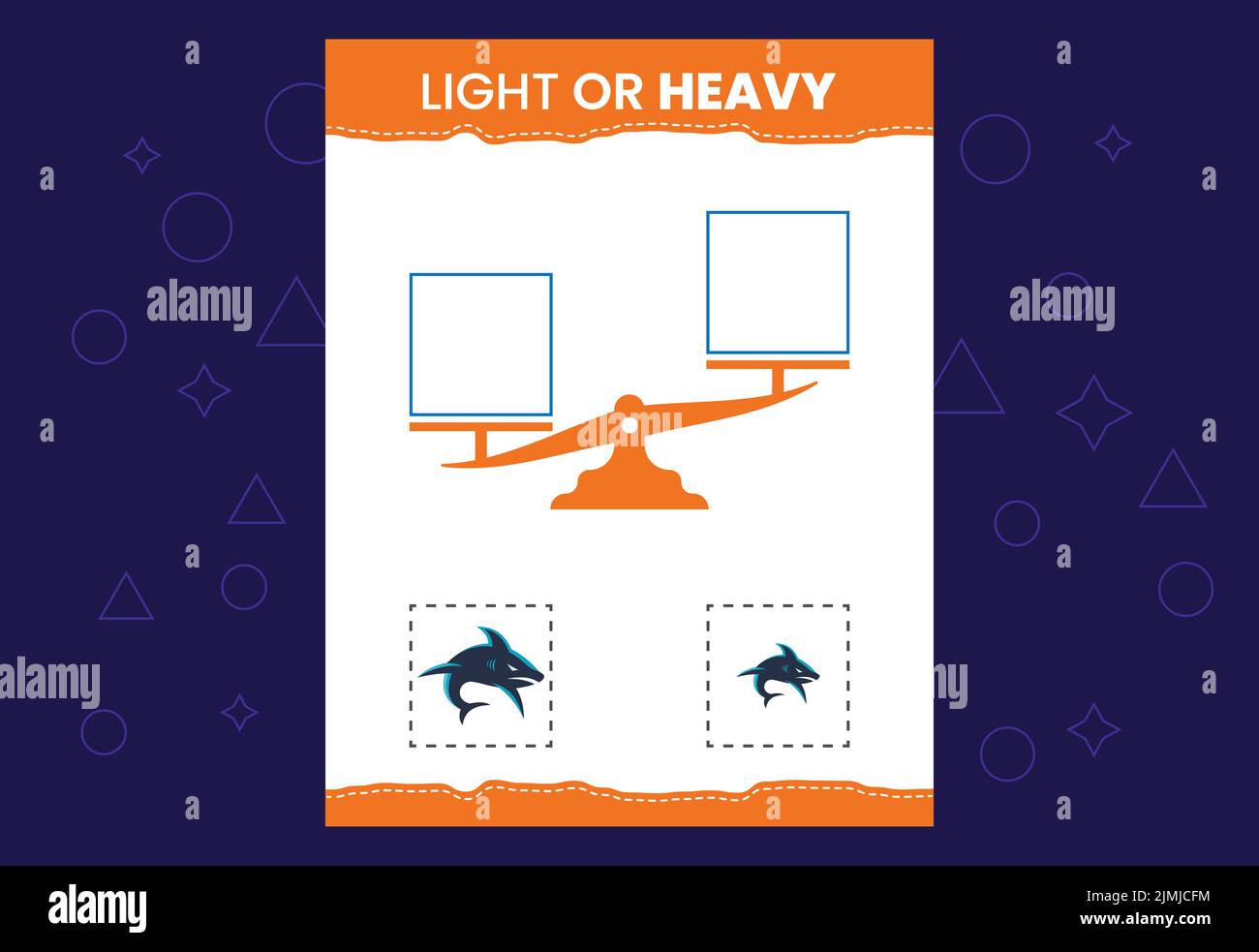 Light or heavy educational worksheet with scales. Heavier and lighter ...